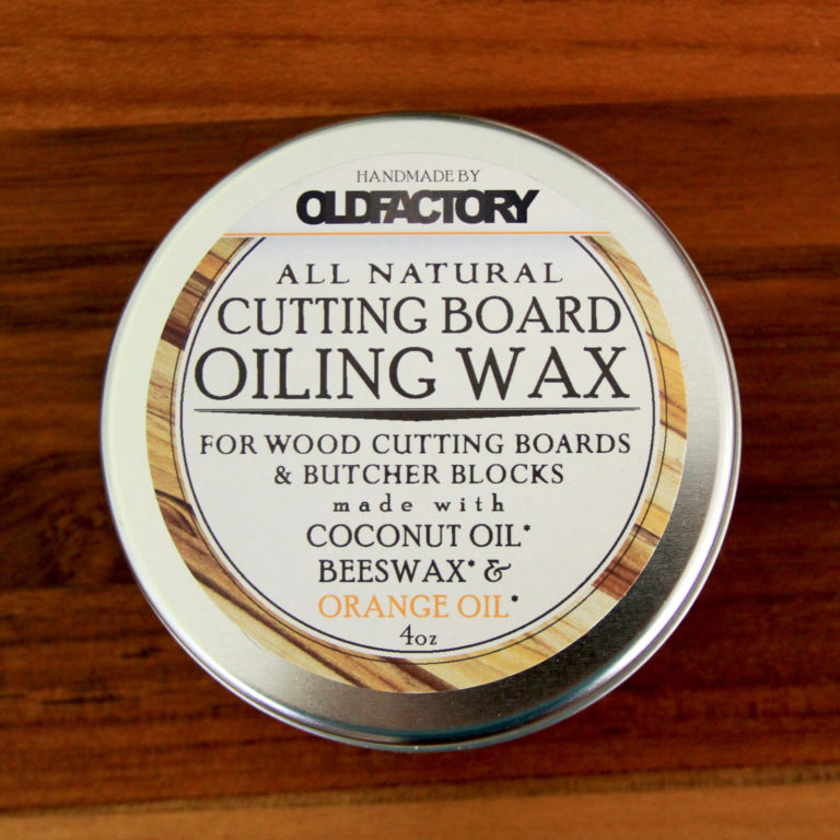 All Natural Cutting Board Seasoning Wax – 4 oz Tin | Old Factory Soap