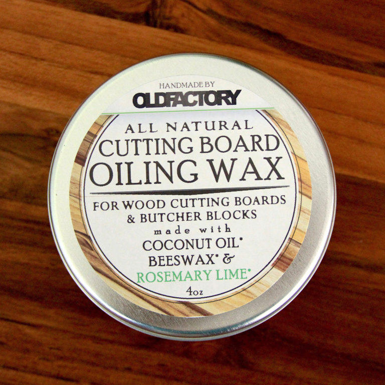 All Natural Cutting Board Seasoning Wax – 4 oz Tin | Old Factory Soap